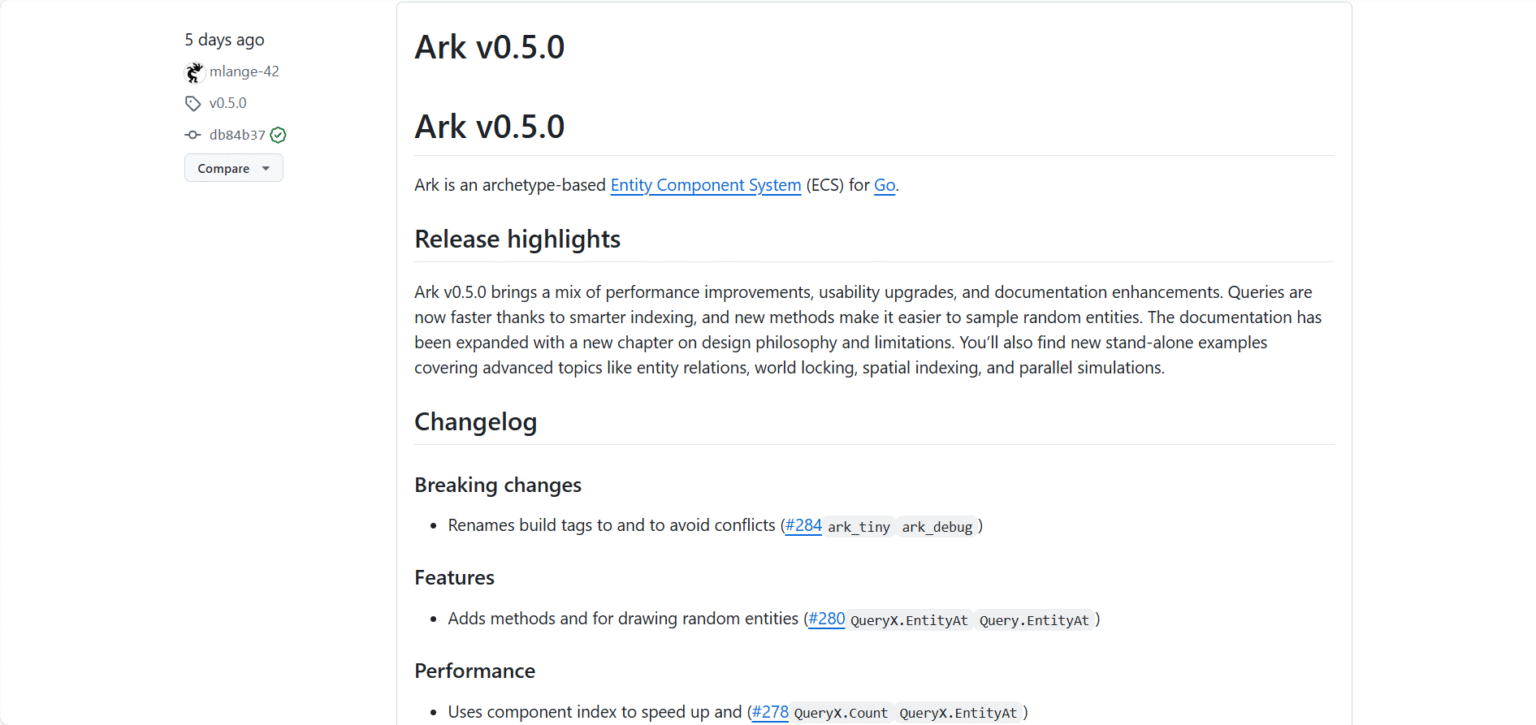 Exploring Ark v0.5.0: A Deep Dive into Go's High-Performance ECS - skywork ai